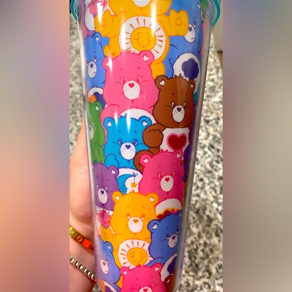 Care Bears | Dining | Care Bears Tumbler With Lid And Topper Straw 24oz ...